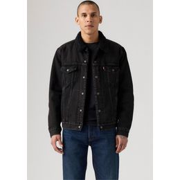 Levi's Kurzjacke LEVI'S "SHERPA", Herren, Gr. S, built to last sherpa, Denim/Jeans, Obermaterial: 100% Baumwolle, 1-Knopf-Manschette mit Druckknopf, Jacken Kurzjacke, mit Sherpa F&uuml;tterung