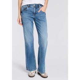 5-Pocket-Jeans Herrlicher "Edna Denim Light", Damen, Gr. 31, L&auml;nge 32, sun faded, Denim/Jeans, Obermaterial: 98% Baumwolle, 2% Elasthan, bootcut fit normal, Jeans 5-Pocket-Jeans, im Flared Fit