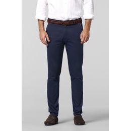 MEYER Herren Chinos "NEW YORK Art.1-8130"marine, Gr. 23, unifarben, 90% Baumwolle, 7% Kapok, 3% Elasthan, Hosen, mit buntgewebtem Innenfutter