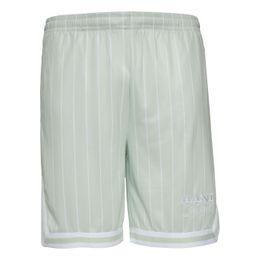 Shorts Karl Kani "Karl Kani Herren KM232-005-1 KK Retro Pinstripes Mesh Shorts", Herren, Gr. M, US-Gr&ouml;&szlig;en, light mint, wei&szlig;, 100% Polyester (Recycelt), gestreift, normal, Hosen Shorts