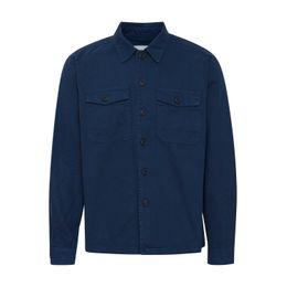 Langarmhemd Blend "Langarmhemd BHShirt", Herren, Gr. XL, N-Gr, blau (marineblaus), Obermaterial: 100% Baumwolle CO., Hemden