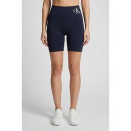 Leggings Calvin Klein "CK WOMEN BIKER SHORT", Damen, Gr. L, N-Gr, schwarz, Mikrofaser, Obermaterial: 93% Polyamid, 7% Elasthan, eng ca. Mitte Oberschenkel, Hosen Leggings, mit breitem Bund, elastisch, Logo