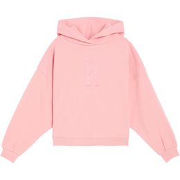 Kapuzensweatshirt Calvin Klein Jeans "HOODED SWEATSHIRT", M&auml;dchen, Gr. 10 (140), quartz pink, Sweatware, Obermaterial: 100% Baumwolle, unifarben, regular fit normal, Rundhals, eingesetzt B&uuml;ndchen, Sweatshirts, Regular fit f&uuml;r Kinder mit Kapuze