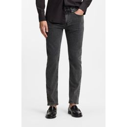 Slim-fit-Jeans BOSS Orange "DELAWARE BO", Herren, Gr. 36, L&auml;nge 34, dunkelgrau022, Denim/Jeans, Obermaterial: 99% Baumwolle, 1% Elasthan, unifarben, slim fit, Jeans Slim-fit-Jeans, mit BOSS Leder-Badge