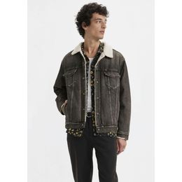 Levi's Jeansjacke LEVI'S, Herren, Gr. L, salt lake sherpa, Jeans, Obermaterial: 100% Baumwolle, relaxed fit normal, Manschette, Jacken Jeansjacke, Warm gef&uuml;ttert