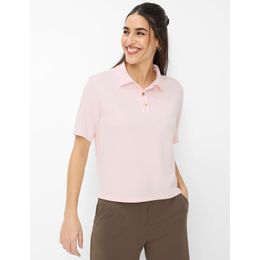 Brax Damen Poloshirt "Style CARA S"hellrosa, Gr. 48, 67% Viskose, 26% Polyester, 7% Elasthan, Shirts