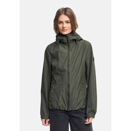 Outdoorjacke Marikoo "Yoshikoo", Damen, Gr. L, schwarz olive, Obermaterial: 100% Polyester; Futter: 100% Polyester; Wattierung: 100% Polyester; &Auml;rmelfutter: 100% Polyester, Jacken Outdoorjacke, Sportliche Funktionsjacke mit Kapuze und hochschlie&szlig;endem Kragen