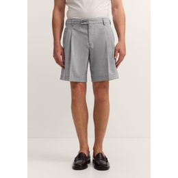 Bugatti Herren Shorts "Loose Fit"250, grau, Gr. 52, 40% Wolle, 30% Baumwolle, 28% Polyester, 2% Elasthan, Hosen, aus Woll-Baumwoll-Mix mit Struktur
