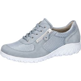 Waldl&auml;ufer Schn&uuml;rschuh WALDL&Auml;UFER "HAVY-Soft", Damen, Gr. 6,5, hellblau, Nubukleder, Textil, Schuhe Schn&uuml;rschuh, Freizeitschuh, Halbschuh, Komfortschuh mit Rei&szlig;verschluss, H-Weite