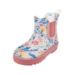 Playshoes Gummistiefel M&auml;dchen Gr&ouml;&szlig;e 20 hellbeige / blau / curry / rosa