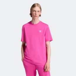 T-Shirt adidas originals "TREFOIL ESSENTIALS", Herren, Gr. L, semi lucid fuchsia, Obermaterial: 100% Baumwolle, normal, Rundhals, Shirts T-Shirt, sportlicher Stil, Kurzarm, mit Rundhalsausschnitt