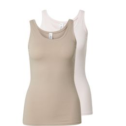 Skiny Top Damen Gr&ouml;&szlig;e S nude / dunkelbeige