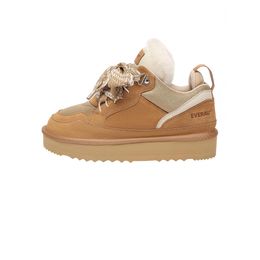 Everau Sneaker 'Marbled' Damen Gr&ouml;&szlig;e 41 beige / kastanienbraun / rot / wei&szlig;