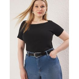 Trendyol Curve T-Shirt Damen Gr&ouml;&szlig;e 6XL schwarz