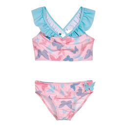 Playshoes Bikini 'Schmetterlinge' M&auml;dchen Gr&ouml;&szlig;e 98/104 blau / himmelblau / rosa / himbeer