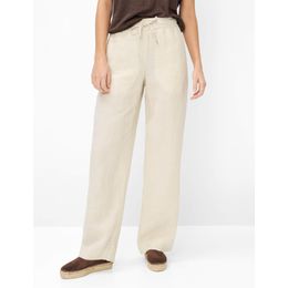 Brax Damen Marlenehose Style FARINA LIGHT BEIGE, hellbeige, Gr. 46L