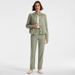 LANDS' END Relaxte Premium Reinleinen-Schlupfhose f&uuml;r Damen in Petite-Gr&ouml;&szlig;e, Damen, size: petite, Gr&uuml;n, Leinen, by Lands' End