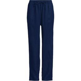 LANDS' END Relaxte Schlupfhose aus reinem Leinen, Damen,  Blau, Leinen, by Lands' End