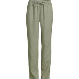 LANDS' END Relaxte Schlupfhose aus reinem Leinen, Damen,  Gr&uuml;n, Leinen, by Lands' End