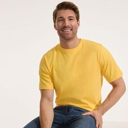 LANDS' END Super-T Kurzarm-Shirt, Classic Fit, Herren,  Gelb, Baumwolle, by Lands' End