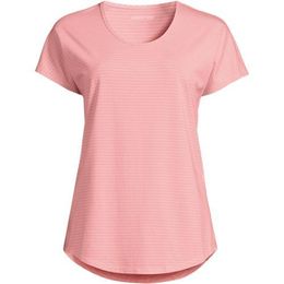 LANDS' END Shirt aus Baumwolle/Modal-Mix mit Ballett-Ausschnitt, Damen,  Pink, Baumwolle Modal, by Lands' End
