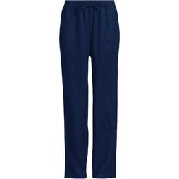 LANDS' END Relaxte Schlupfhose aus reinem Leinen, Damen,  Blau, Leinen, by Lands' End