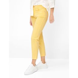 Brax Damen Five-Pocket-Hose Style MARY S BUTTERCUP, hellgelb, Gr. 48