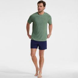 LANDS' END Kurzarm-Badeshirt, Herren,  Gr&uuml;n, by Lands' End