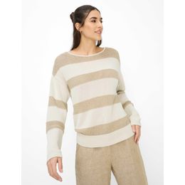 Brax Damen Strickpullover Style LESLEY dark ecru, hellbeige, Gr. 40