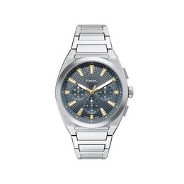 Fossil Analog Watch 'Everett' male Silver size One Size