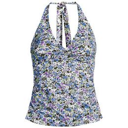 LANDS' END Neckholder-Tankinitop, Damen,  Wei&szlig;, Nylon-Mischung, by Lands' End