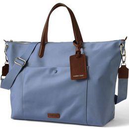 LANDS' END Wasserabweisende, verstaubare Reise-Shoppertasche, Damen,  Blau, Nylon/Leder, by Lands' End