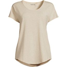 LANDS' END Shirt aus Baumwolle/Modal-Mix mit Ballett-Ausschnitt, Damen,  Wei&szlig;, Baumwolle Modal, by Lands' End