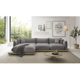 Ecksofa OTTO HOME, B:323cm H:75cm T:165cm, grau, Wohnzimmer, Sofas, "Kalix L-Form, 323 cm - OTTO. Verl&auml;ssliche Qualit&auml;t.", Designsofa, auf