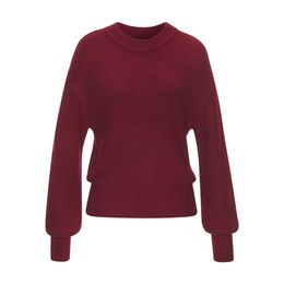Lascana Damen Strickpullover, rot, Gr. 36, meliert, Strick, Obermaterial: 65% Polyacryl, 32% Polyester, 3% Elasthan, Pullover, in Melange-Optik,
