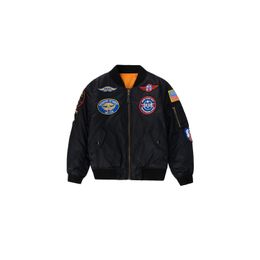 M&auml;dchen Bomberjacke "MA-1 Patch Kids", schwarz, Gr. 16, Alpha Industries, Obermaterial: 100% Nylon; Futter: 100% Nylon; F&uuml;llung: 100% Polyester,