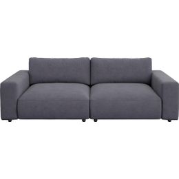 Big-Sofa Musterring, B:252cm H:81cm T:124cm, grau, Flachgewebe FLORIS (100% Polyester);Flachgewebe VALMONT (60% Baumwolle/ 40% Leinen);Microfaser