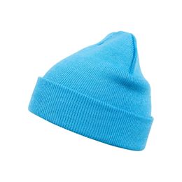MSTRDS Damen Beanie "MSTRDS Accessoires Beanie Basic Flap"turquoise, Kunstfaser, M&uuml;tzen