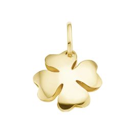 Kettenanh&auml;nger Luigi Merano "Kleeblatt, Gold 375", gelb, Schmuckanh&auml;nger, Damen, onesize, Gelbgold 375, Kettenanh&auml;nger