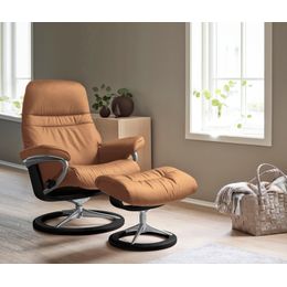 Fu&szlig;hocker stressless, B:57cm H:42cm T:40cm, braun, Leder BATICK: BATICK ist ein leicht korrigiertes, durchgef&auml;rbtes und genarbtes M&ouml;belleder, bei dem