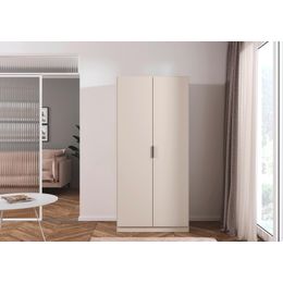 Kleiderschrank Rauch, B:91cm H:197cm T:54cmbeige (champagner), Holzwerkstoff, Kinderzimmer, Schr&auml;nke, "Dreht&uuml;renschrank Schrank Garderobe Ankleide