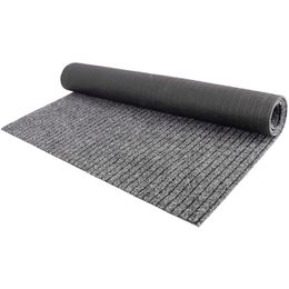L&auml;ufer, B:100cm H:7mm L:450cm, grau, PRIMAFLOR-IDEEN IN TEXTIL, Polypropylen (PP), Flur, Teppiche, "Schmutzfangl&auml;ufer ATLAS, Made in Belgium",