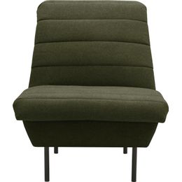 Sessel, B:72cm H:92cm T:103cm, gr&uuml;n, LOOKS by Wolfgang Joop, 100% Polyester, Wohnzimmer, Sessel, "LOOKS IX", Quersteppung, ohne Armlehnen