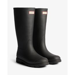 Hunter Damen Gummistiefel "UNISEX DOWNPOUR TALL INSULATED BOOT", Gr. 42schwarz, Synthetik, Schuhe, wasserdichte Winterschuhe, Snowboots, gef&uuml;ttert