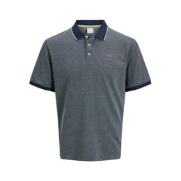 Jack & Jones JACK & JONES Herren Poloshirt "JPRALVES SS POLO STYD SS25", blau, Gr. S, unifarben, Jersey, Obermaterial: 50% Baumwolle, 50% Polyester, Shirts