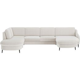 Sit & More Wohnlandschaft SIT & MORE, B:372cm H:90cm T:239cm, wei&szlig;, 100% Polyester, Sofas, "Soul U-Form", wahlweise mit Bett und Bettkasten