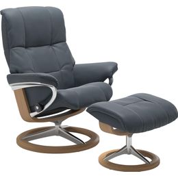 Relaxsessel stressless, B:92cm H:103cm T:79cm, blau, Leder BATICK: BATICK ist ein leicht korrigiertes, durchgef&auml;rbtes und genarbtes M&ouml;belleder, bei