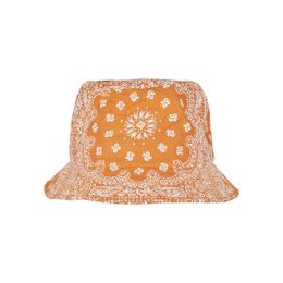 Fischerhut Flexfit "Flexfit Accessoires Bandana Print Bucket Hat", Damen, Gr. onesize, orange, 100% Baumwolle, H&uuml;te