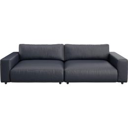Big-Sofa Musterring, B:252cm H:81cm T:124cm, schwarz, Flachgewebe FLORIS (100% Polyester);Flachgewebe VALMONT (60% Baumwolle/ 40% Leinen);Microfaser