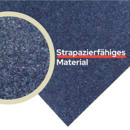 Teppichboden "Nadelfilz REWIND, Gesamth&ouml;he 5 mm, Made in Belgium", B : 200cm 1 Stk., L: 700cm, blau, PRIMAFLOR-IDEEN IN TEXTIL, Schlafzimmer,